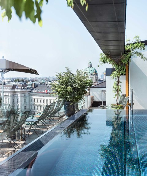 Hotel mit Pool Wien - Grand Ferdinand Wien mit Rooftop Pool